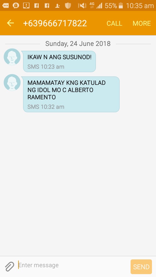 IFI priest gets death threat - Ramento Project for Rights Defenders