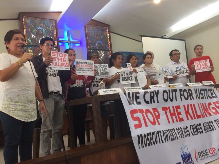 Kin of ’Tokhang’ victims file raps vs. Duterte before ICC - Ramento ...